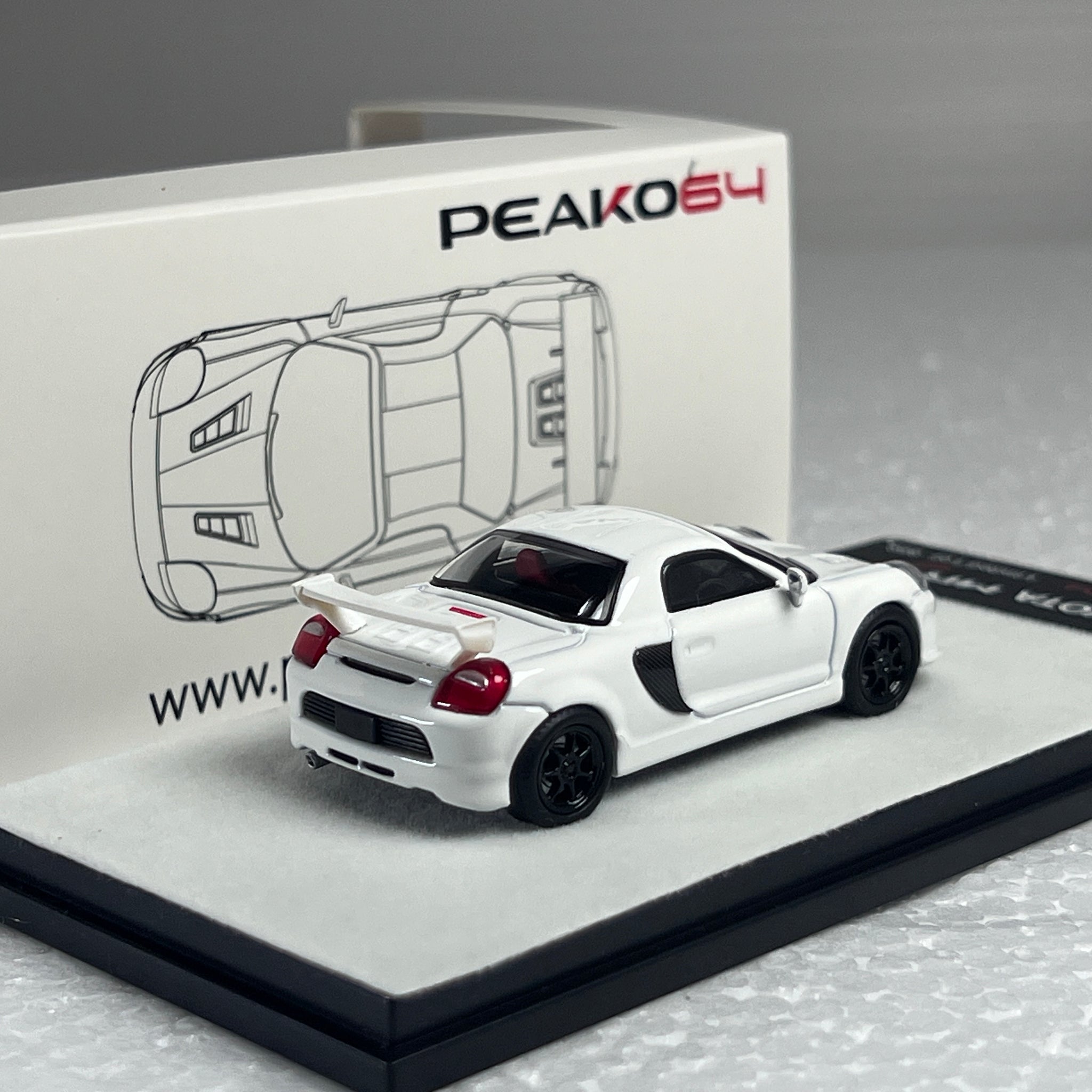 1/64 Scale Toyota MR-S 1999 Customized Version White | Peako Model